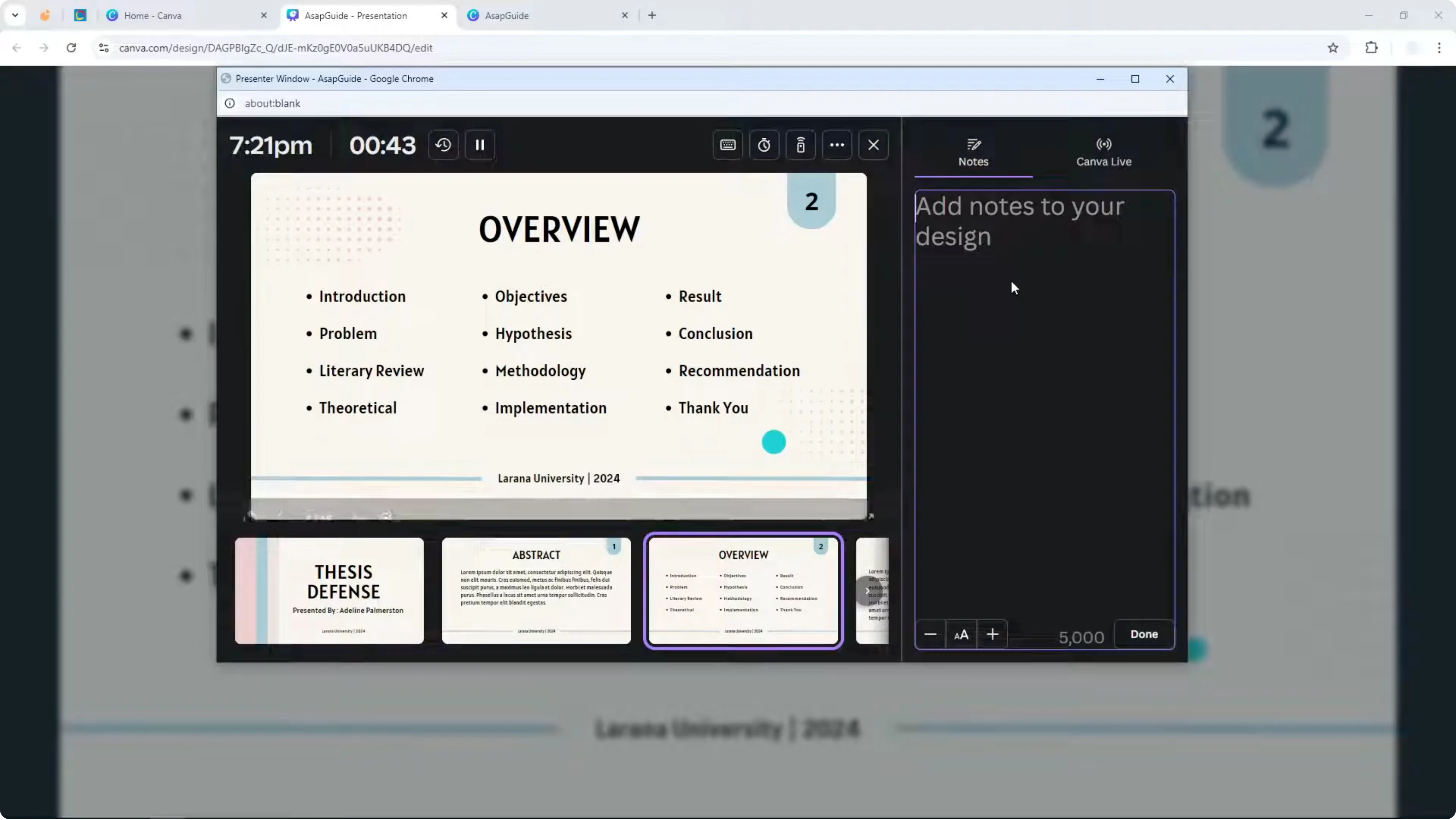 How to Present Canva Presentation with Notes