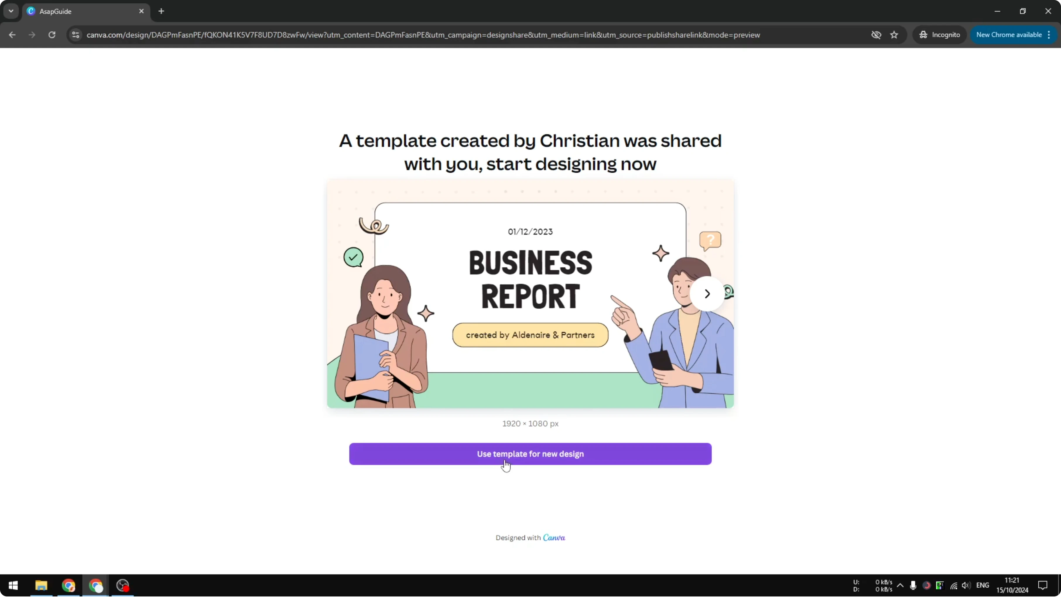 How to Share a Design Template with Canva URL