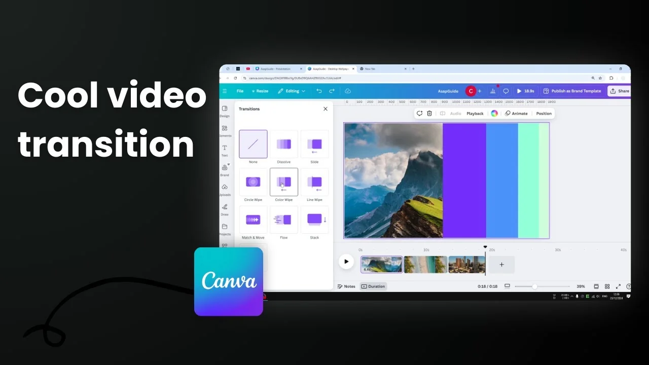 How to Add a Cool Video Transition in Canva