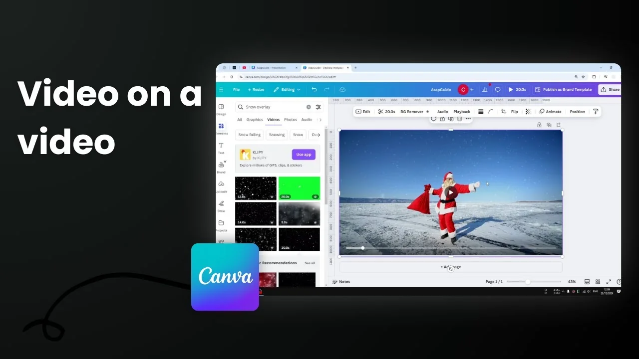 How to Add a Video Overlay in Canva
